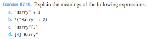 Solved Exercise R7.10. ﻿Explain the meanings of the | Chegg.com