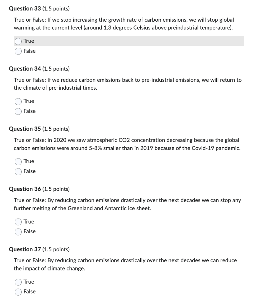 Solved True or False: If we stop increasing the growth rate | Chegg.com