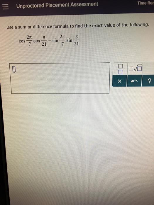 Solved Use a sum or difference formula to find the exact | Chegg.com