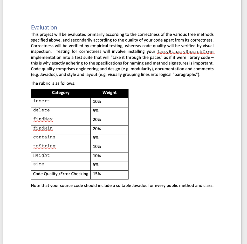 Solved The task of this project is to implement in Java a | Chegg.com