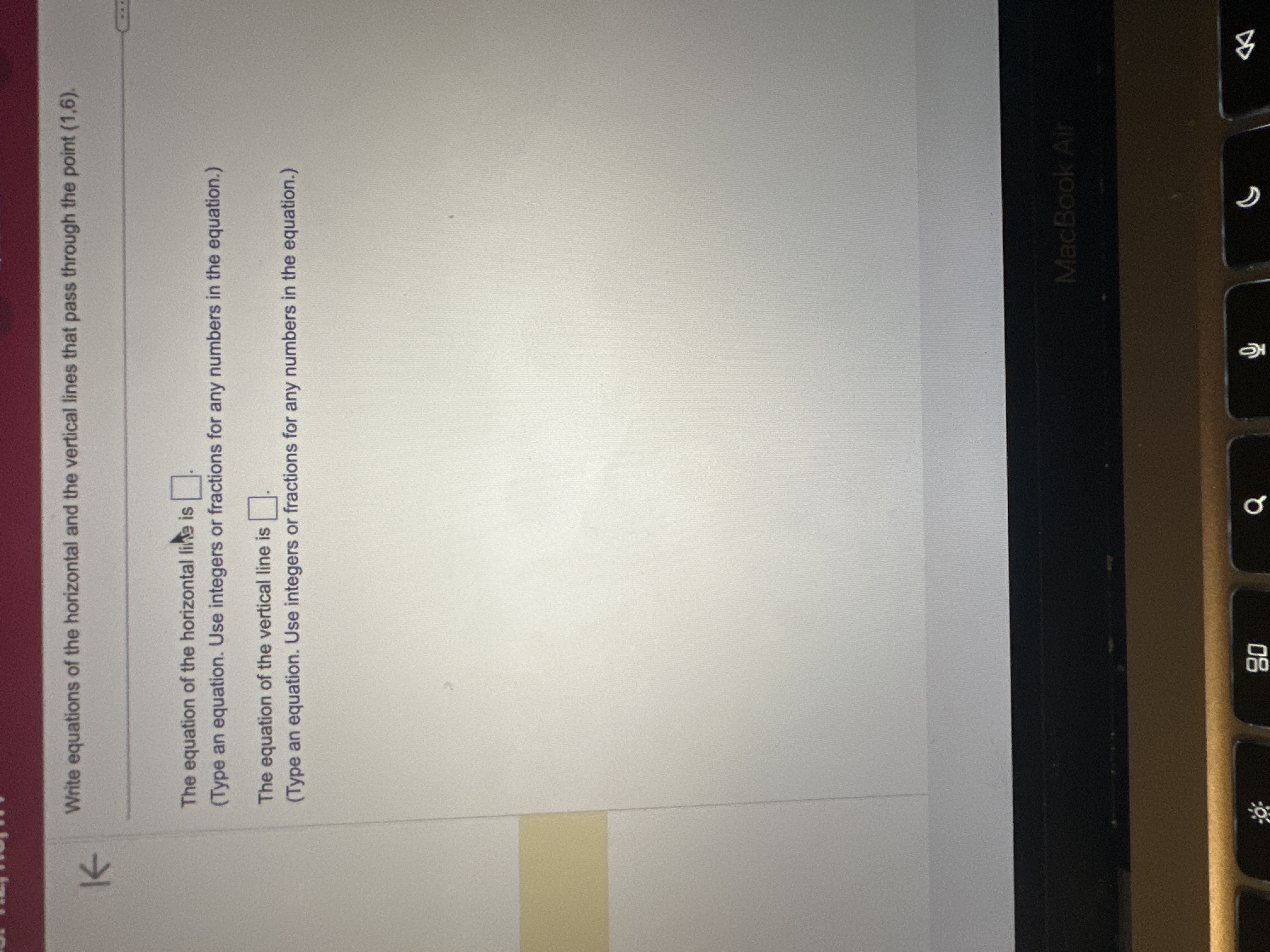 Solved Write equations of the horizontal and the vertical | Chegg.com