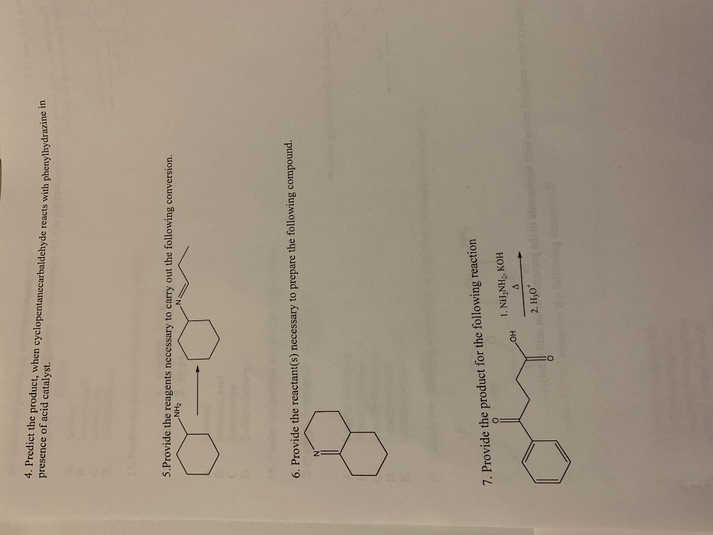 Solved 4. Predict the product, when cyclopentanecarbaldehyde | Chegg.com