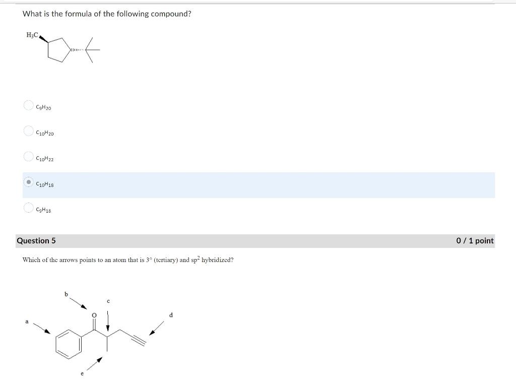 Solved What is the formula of the following compound? H3C, | Chegg.com