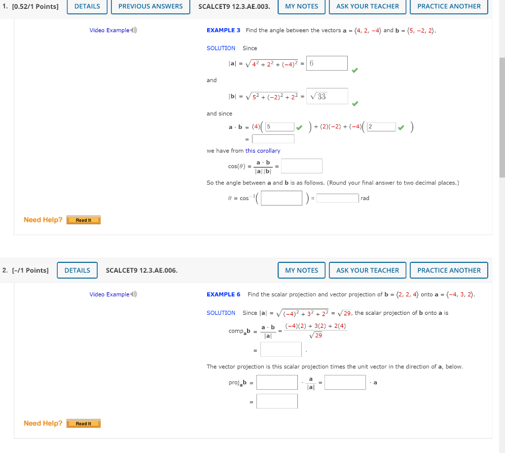 Solved 1. [0.52/1 Points] DETAILS PREVIOUS ANSWERS SCALCET9 | Chegg.com