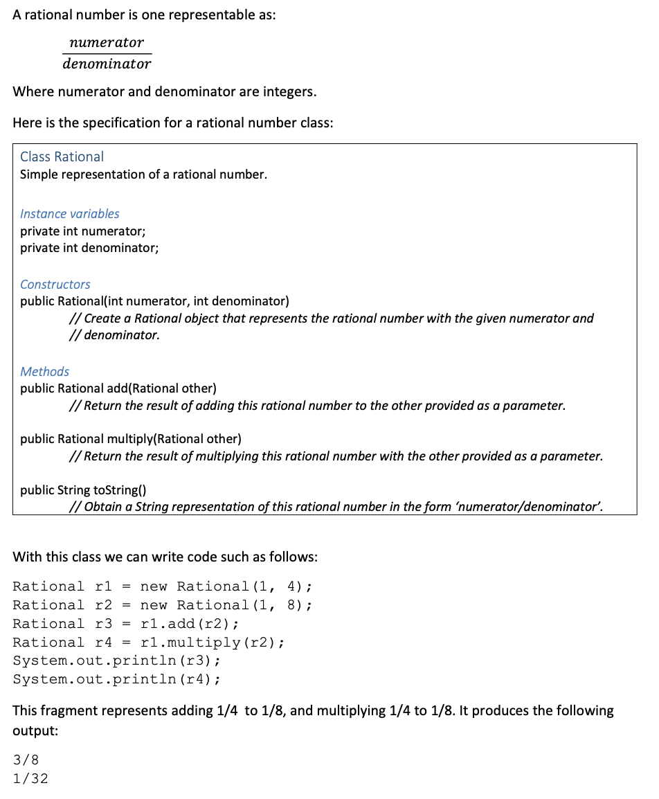 Solved A rational number is one representable as: numerator | Chegg.com