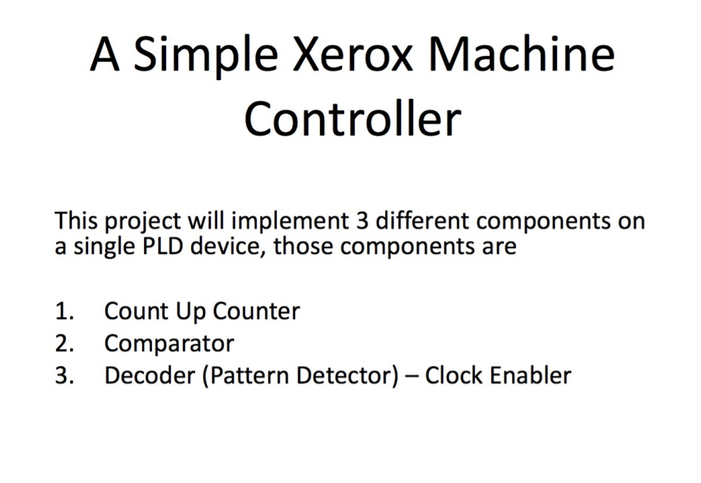 A Simple Xerox Machine Controller This project will | Chegg.com