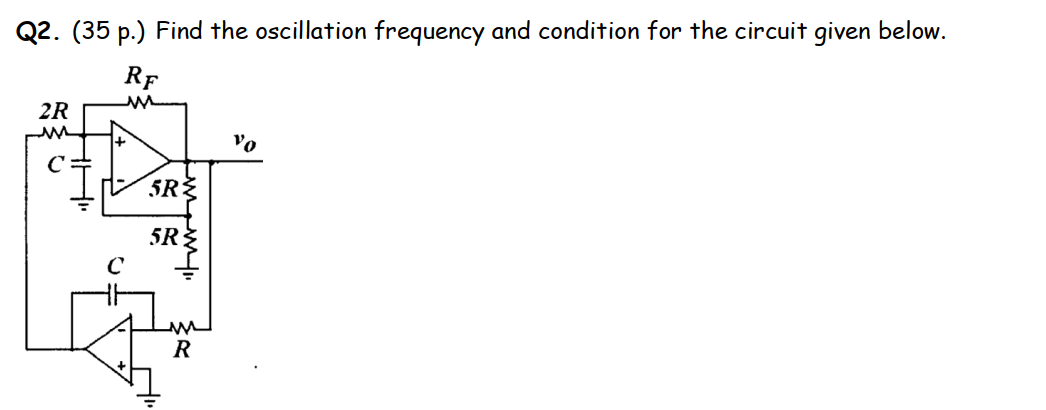 Solved Q2. (35 p.) Find the oscillation frequency and | Chegg.com