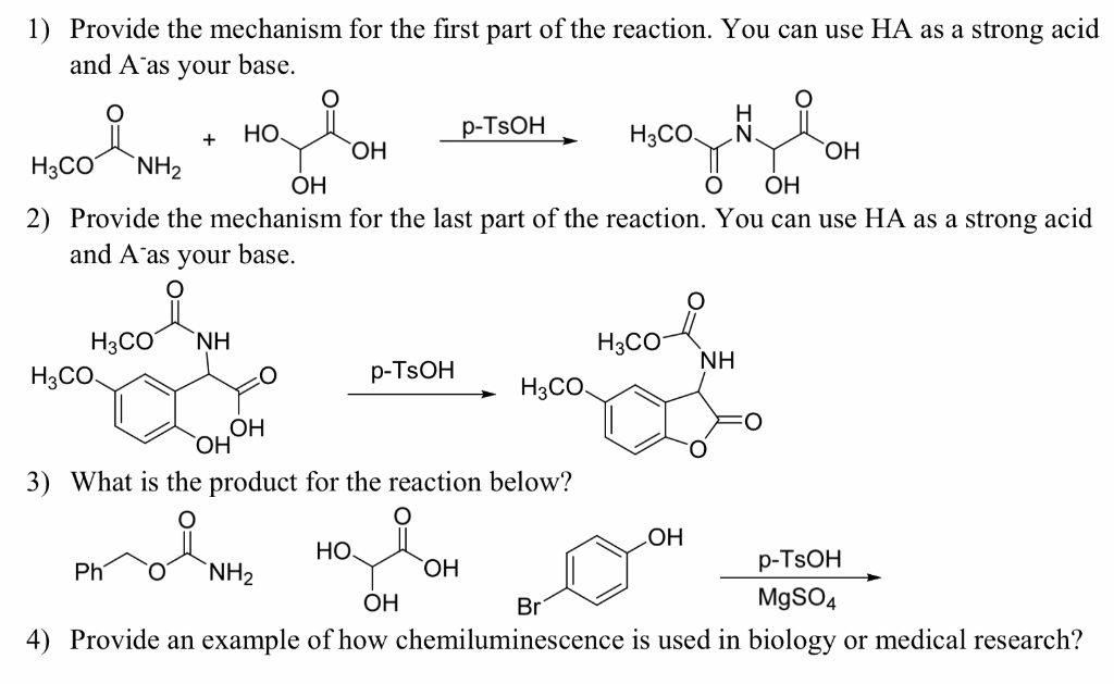 Solved 1) Provide the mechanism for the first part of the | Chegg.com