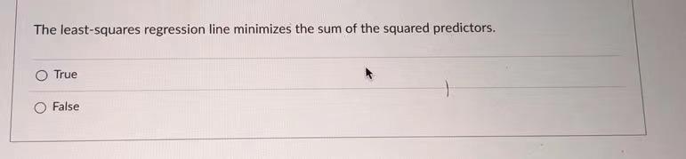 Solved The least-squares regression line minimizes the sum | Chegg.com