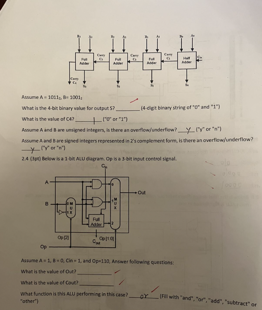 Assume A=10112,B=10012 What is the 4-bit binary value | Chegg.com