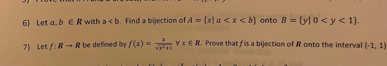 Solved 6) Let a, b E R with a