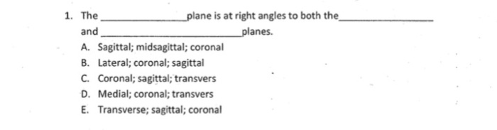 Solved 1. The plane is at right angles to both the planes. | Chegg.com
