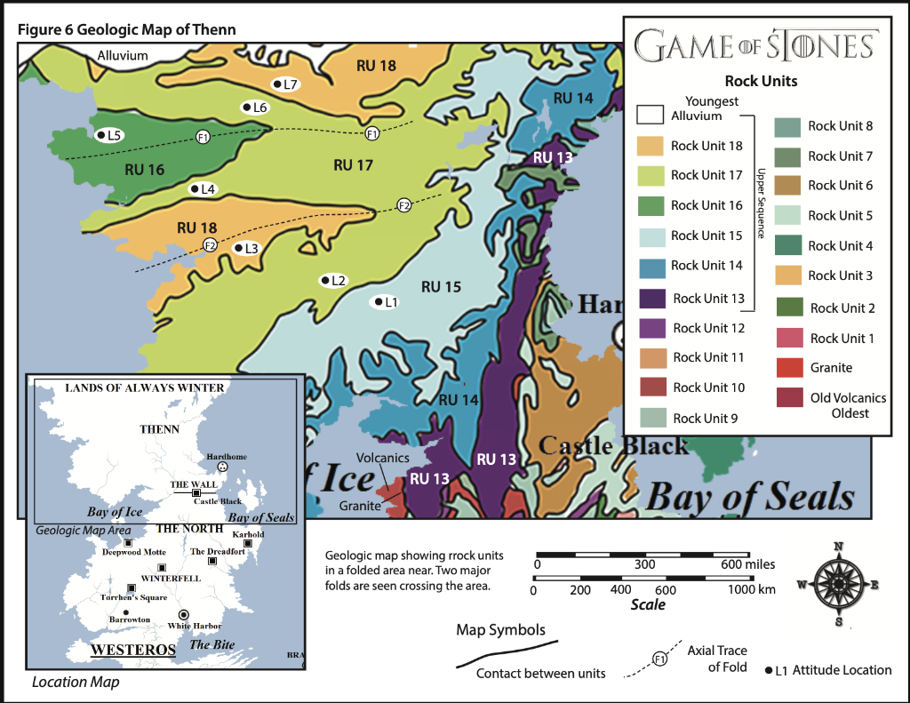 Solved Figure 6 Geologic Map of Thenn GAME OF ŚLONES | Chegg.com
