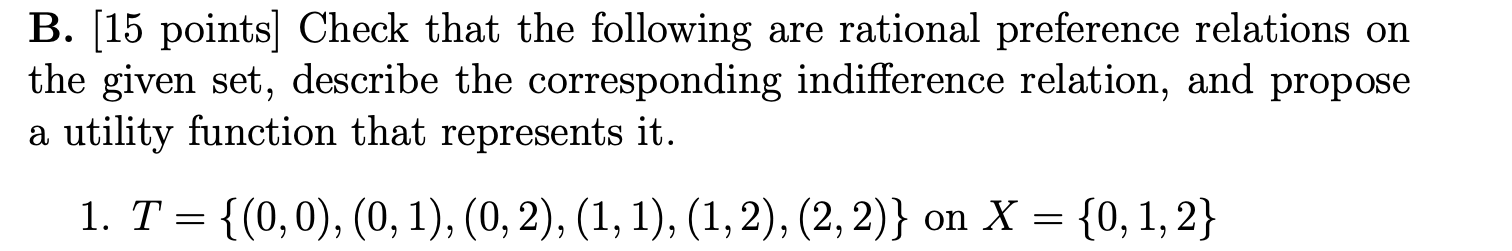 Solved B. [15 points ] Check that the following are rational | Chegg.com