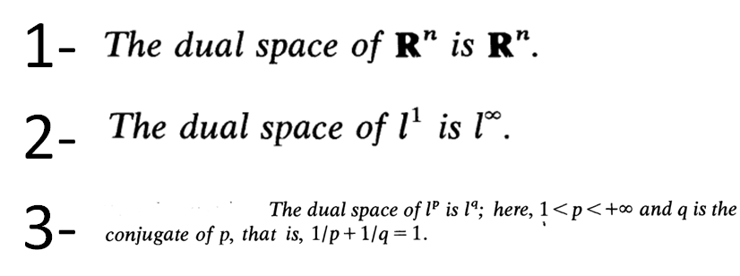 Solved 1- The dual space of R" is R”. 2- The dual space of | Chegg.com