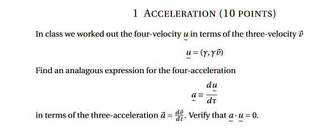 Solved 1 ACCELERATION (10 POINTS) In class we worked out the | Chegg.com