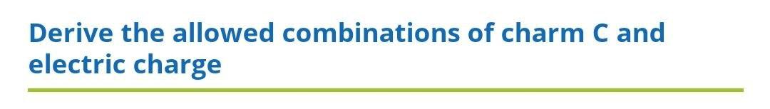Solved Derive the allowed combinations of charm C and | Chegg.com