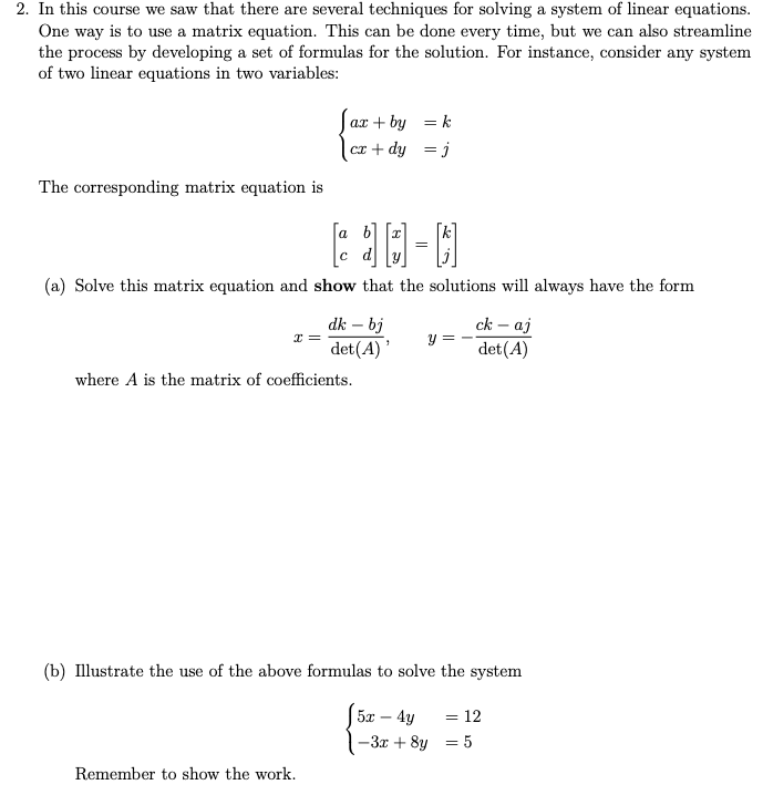 Solved 2. In this course we saw that there are several | Chegg.com