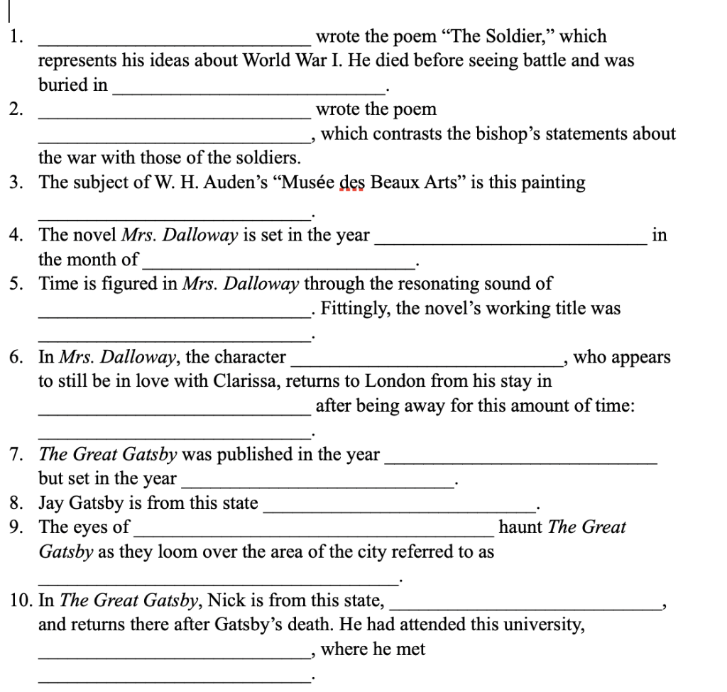 1. wrote the poem “The Soldier,” which represents his | Chegg.com