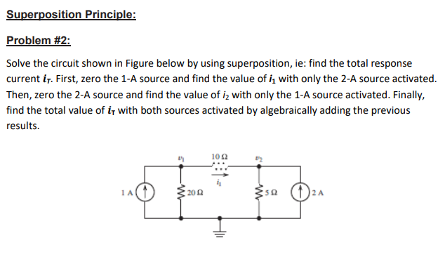 Solved Superposition Principle: Problem #2: Solve the | Chegg.com