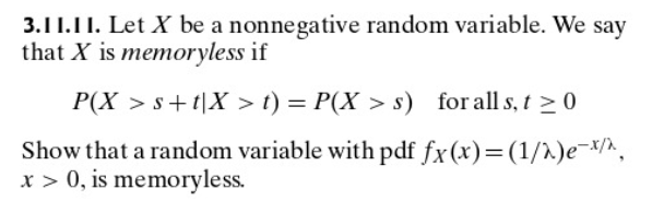 Solved 3.11.11. Let X be a nonnegative random variable. We | Chegg.com