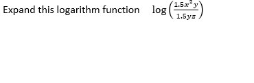 Solved Expand this logarithm function log | Chegg.com
