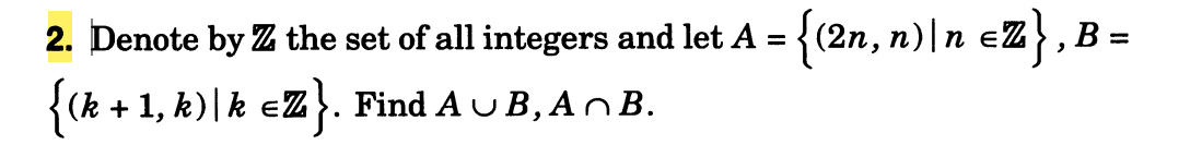 Solved 2. Denote by Z the set of all integers and let | Chegg.com