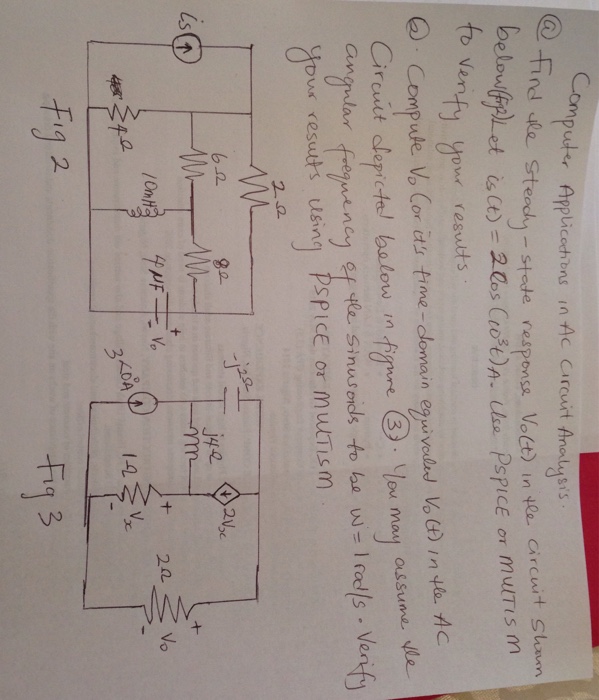 Solved ind le Stechy-s Stote respensa Vo(t) in tle Circuit | Chegg.com
