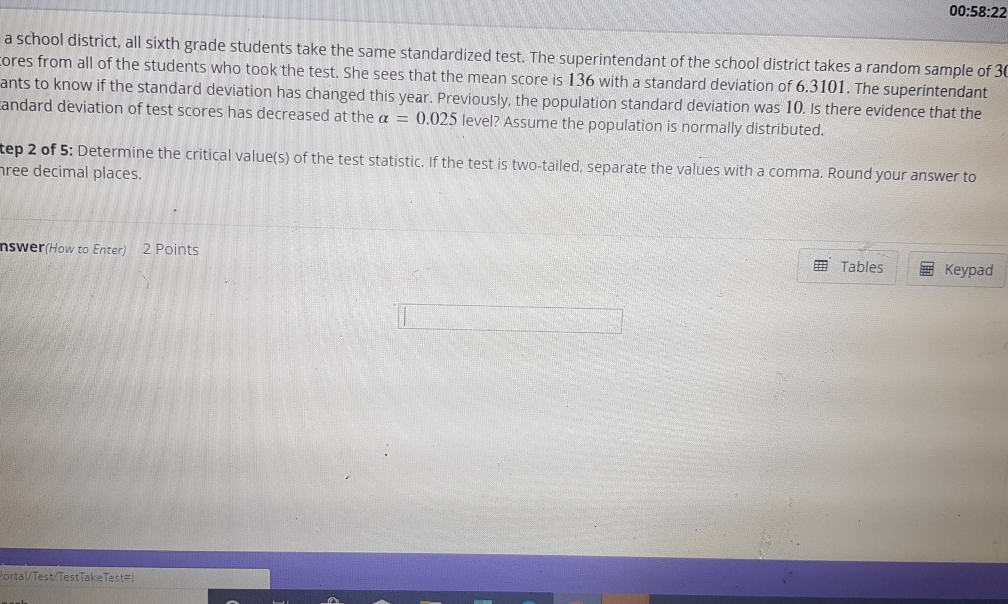 Solved a school district, all sixth grade students take the | Chegg.com