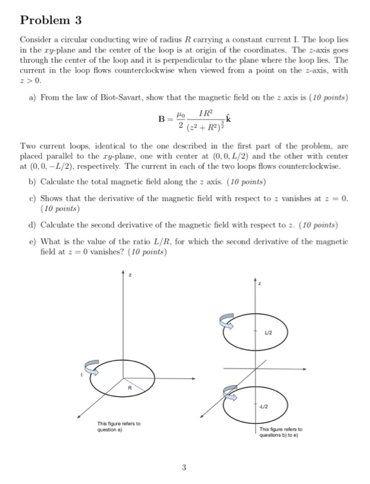 Solved Problem 3 Consider a circular conducting wire of | Chegg.com