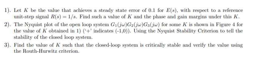 Solved 1. (25pts) A non-unity feedback system is shown in | Chegg.com