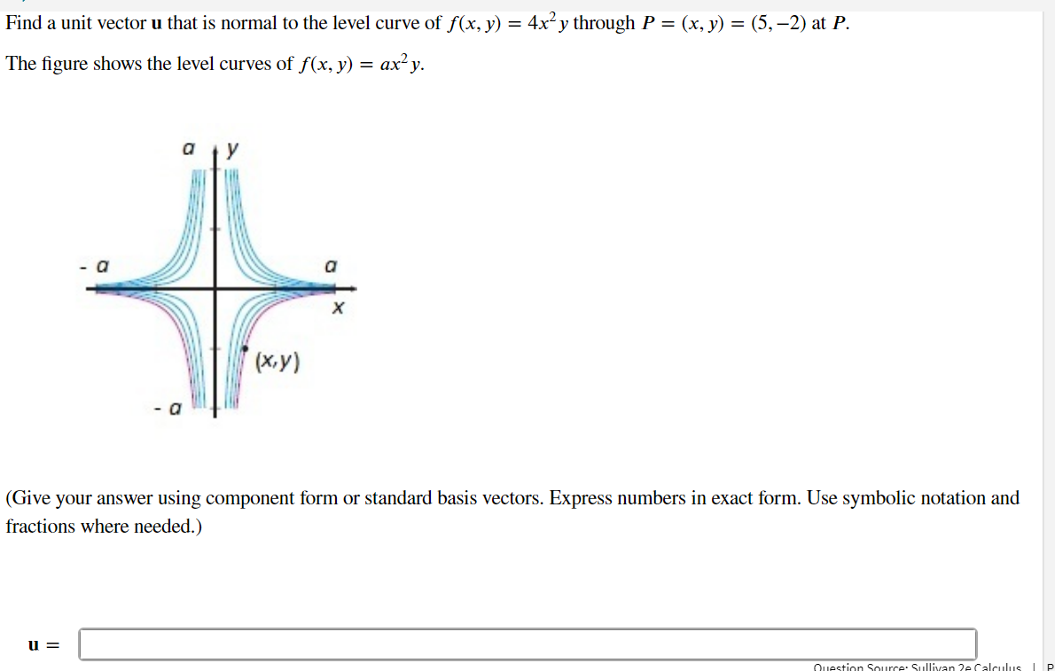 Solved Find a unit vector u ﻿that is normal to the level | Chegg.com