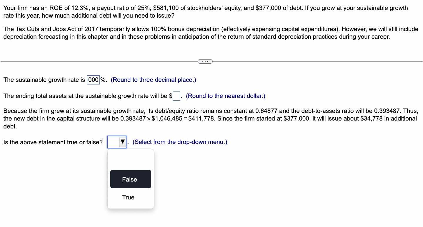 Solved Your firm has an ROE of 12.3%, a payout ratio of | Chegg.com