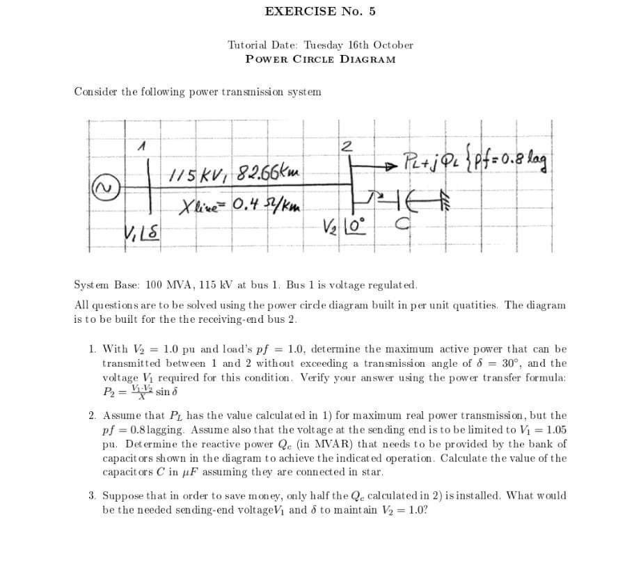 Solved Tutorial Date: Tuesday 16th October Power Circle | Chegg.com
