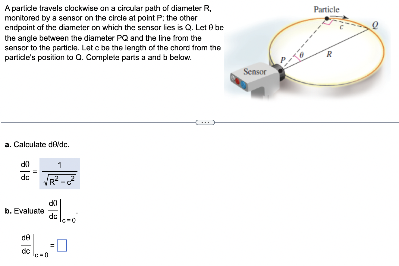 Solved A particle travels clockwise on a circular path of | Chegg.com