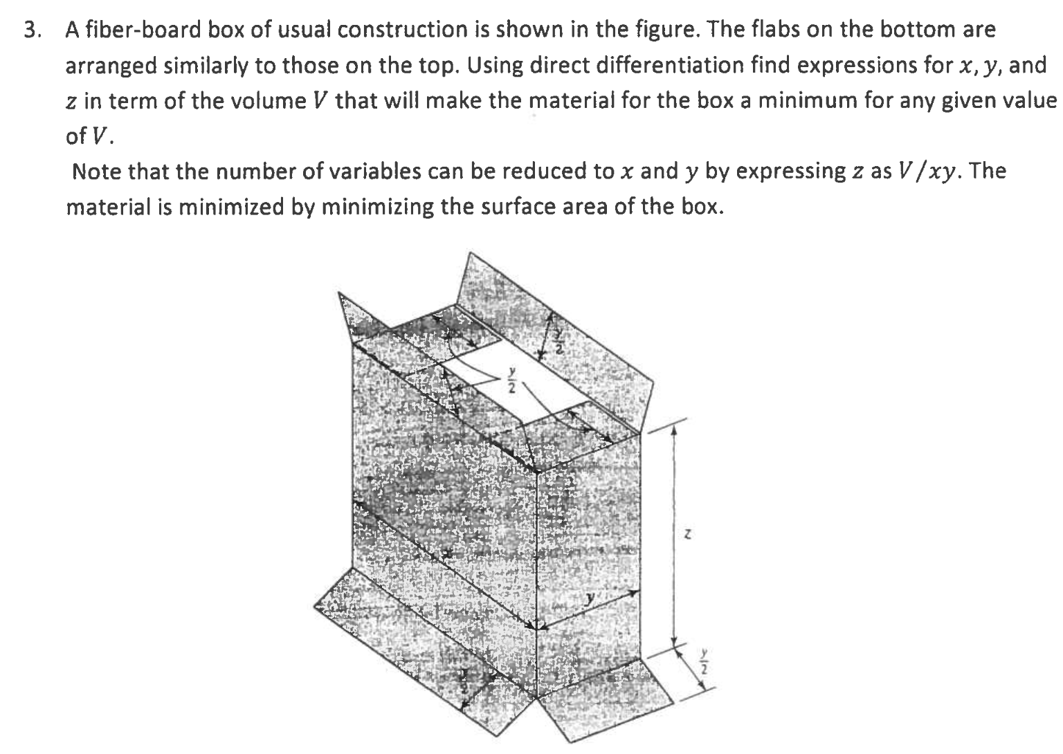 Solved A fiber-board box of usual construction is shown in | Chegg.com