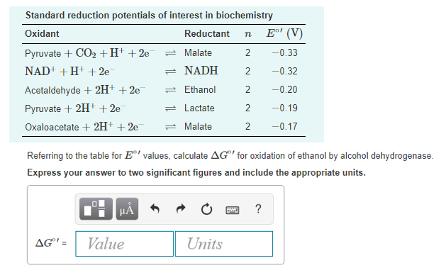 Solved Standard reduction potentials of interest in | Chegg.com