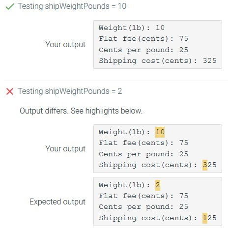 Solved: Java Language The Cost To Ship A Package Is A Flat... | Chegg.com