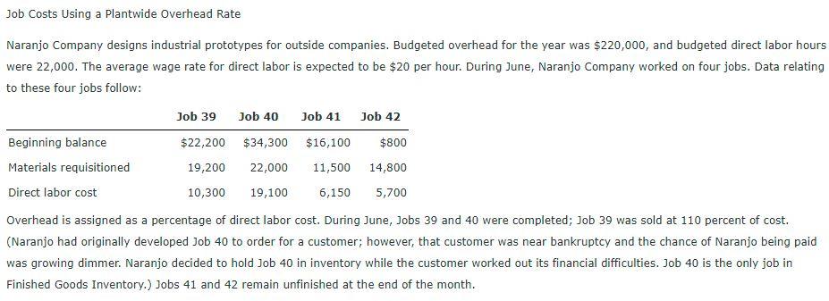 Solved Required: 1. Calculate the balance in Work in Process | Chegg.com