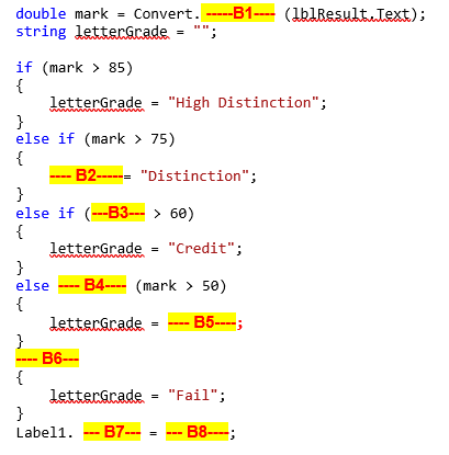 Solved Considering grade letter calculator to determine | Chegg.com