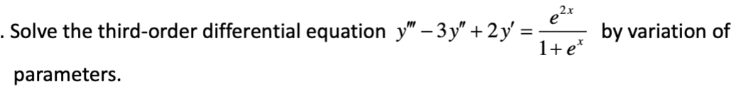 Solved Solve the third-order differential equation | Chegg.com