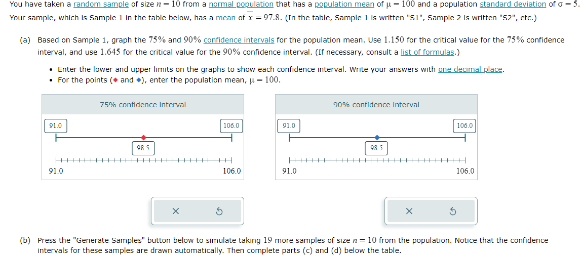 Solved You have taken a random sample of size n=10 from a | Chegg.com