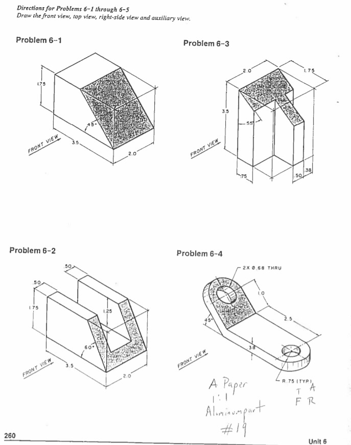 Solved Only 6-4, please do it on AutoCAD or any software | Chegg.com