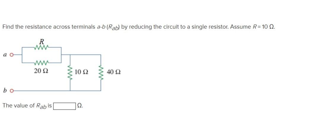 Solved Find the resistance across terminals a−b(Rab) by | Chegg.com