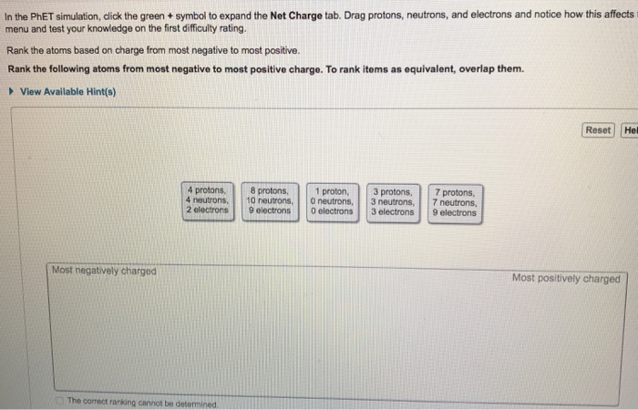 Solved In the PhET simulation, click the green + symbol to | Chegg.com