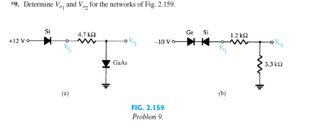 Solved *8. Determine Vo and ID for the networks of Fig. | Chegg.com