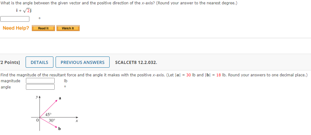 Solved What is the angle between the given vector and the | Chegg.com