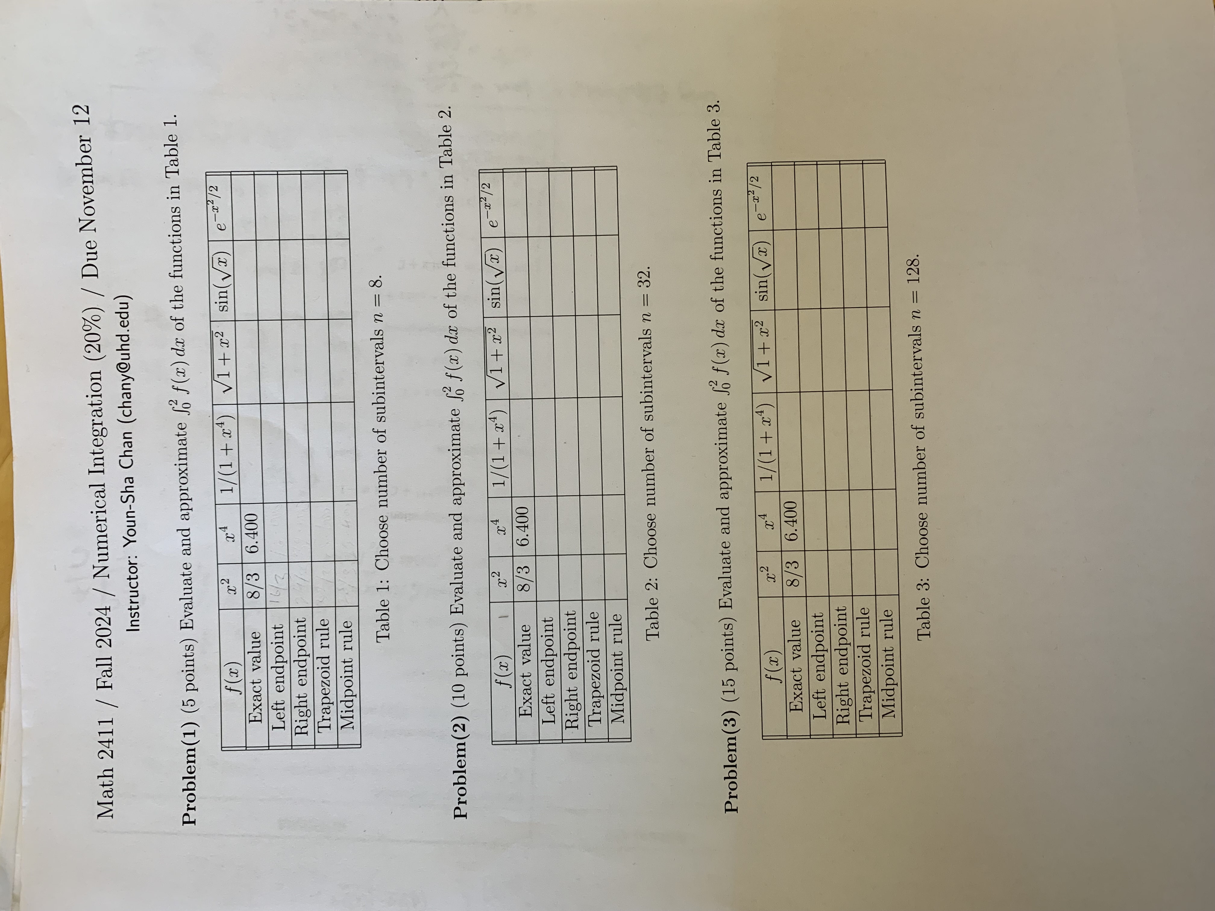 Problem(1) (5 ﻿points) ﻿Evaluate and approximate | Chegg.com