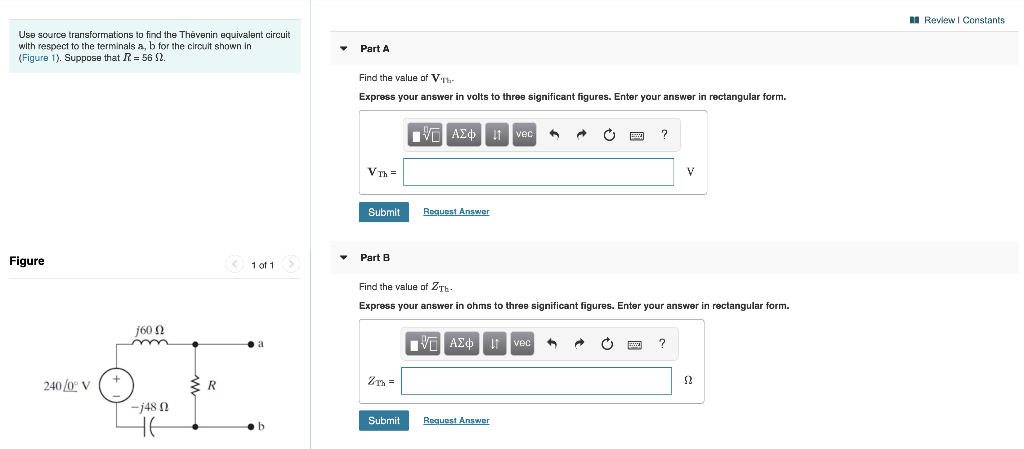 Solved I Review | Constants Use source transformations to | Chegg.com