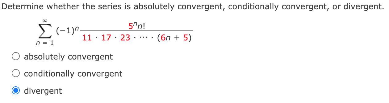 Solved Determine whether the series is absolutely | Chegg.com